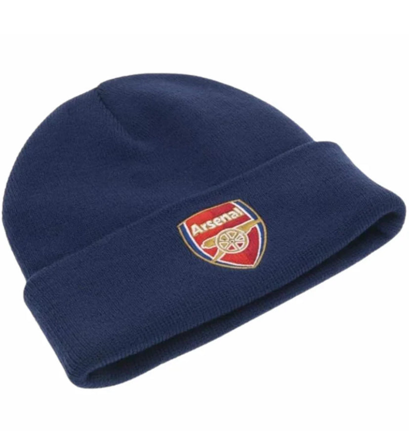 Arsenal FC Knitted Football/Soccer Navy Blue Winter Hat/Toque/Beanie ...