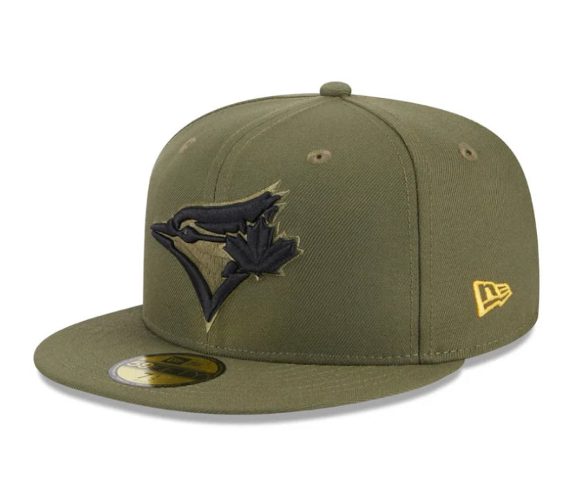 Toronto Blue Jays Army Green & Black New Era 59Fifty 2023 Armed Forces ...
