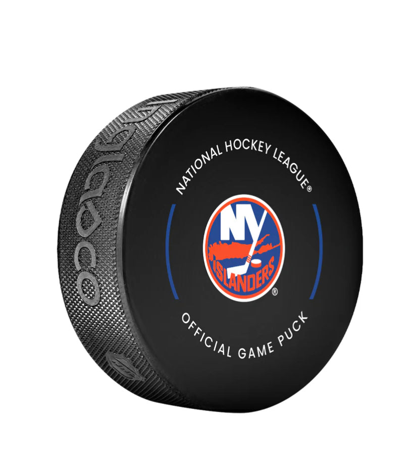 New York Islanders Officially Licensed 2024-2025 Team Game Hockey Puck ...